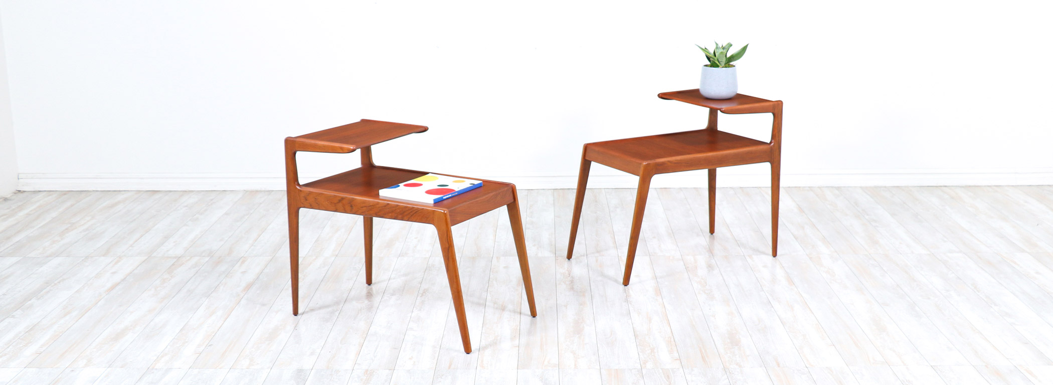 Kurt Østervig Sculpted Teak Side Tables for Jason Møbler | Danish ...