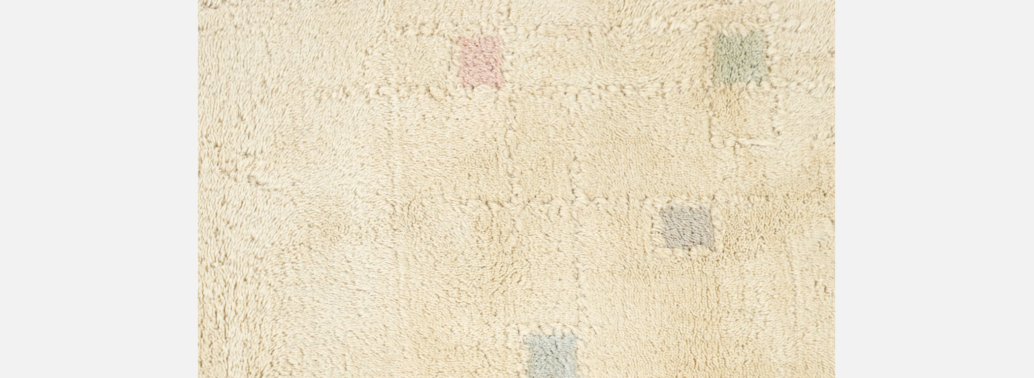 Danish Modern Hand-Knotted Tan Wool Rug by Rya | Danish Modern L.A.