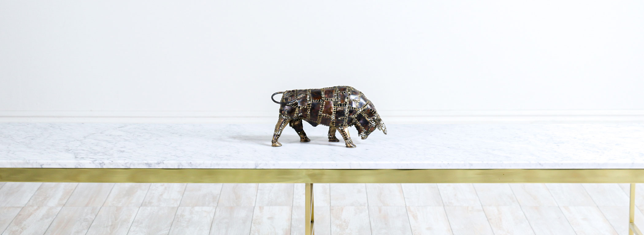 Mid-Century Modern Brutalist Bull Sculpture | Danish Modern L.A.