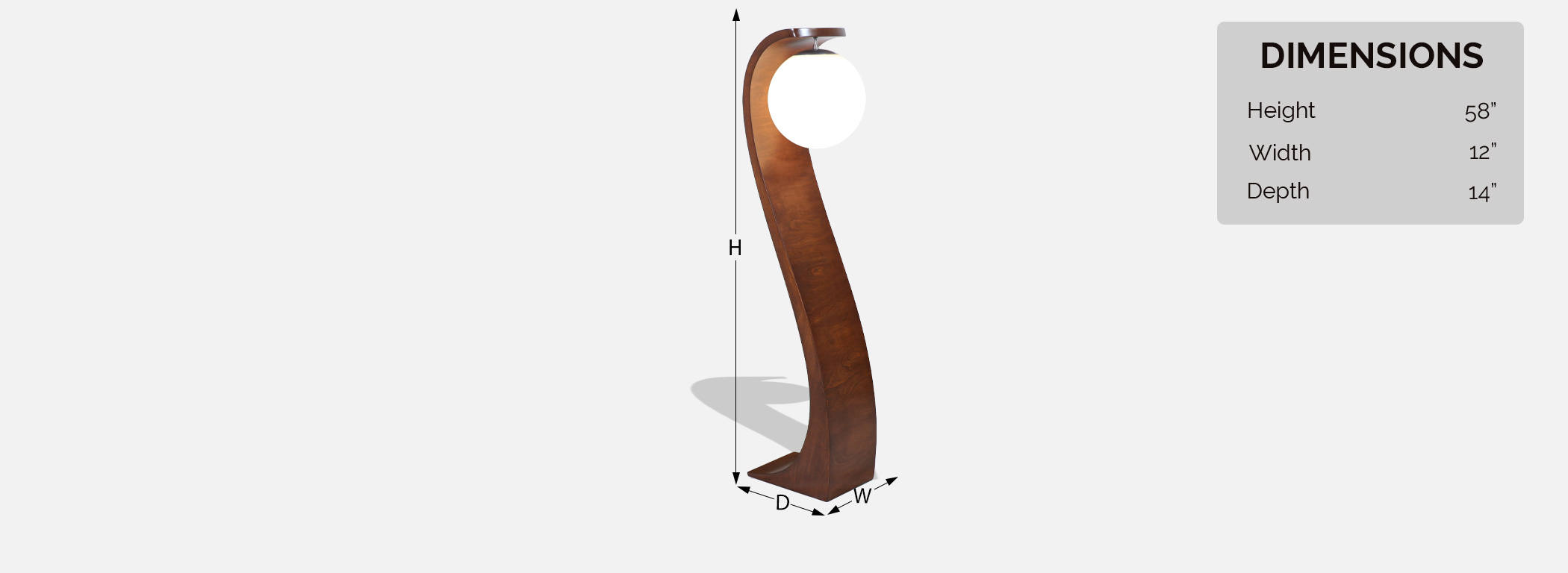 Jack Haywood Sculpted "Serpentine" Floor Lamp by Modeline | Danish ...