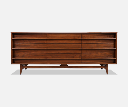Mid-Century Modern Curved-Front Dresser by Young Furniture Co. | Danish ...