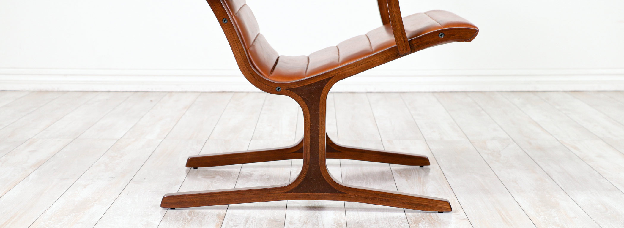 Tendo Mokko "Heron" Cognac Leather Lounge Chair | Danish Modern L.A.
