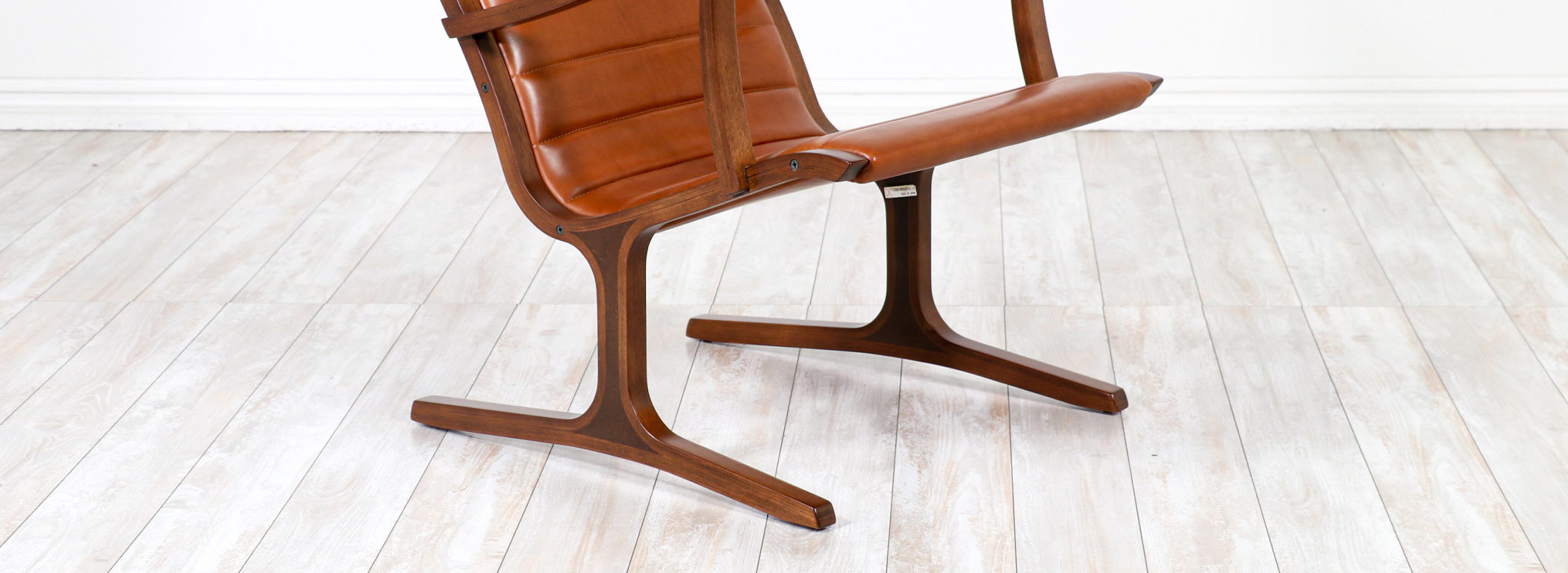 Tendo Mokko "Heron" Cognac Leather Lounge Chair | Danish Modern L.A.