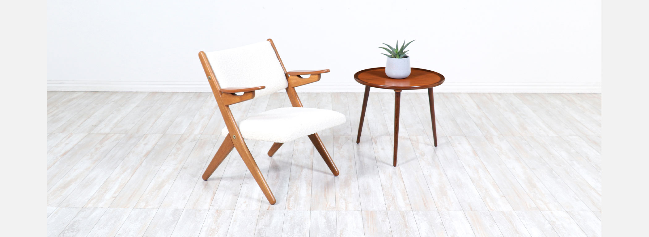 Danish Modern Teak Tripod Side Table | Danish Modern L.A.