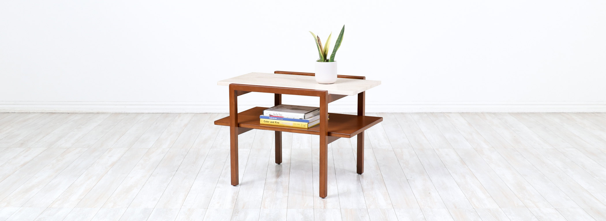 Greta M. Grossman Side Tables with Travertine Tops for Glenn of ...