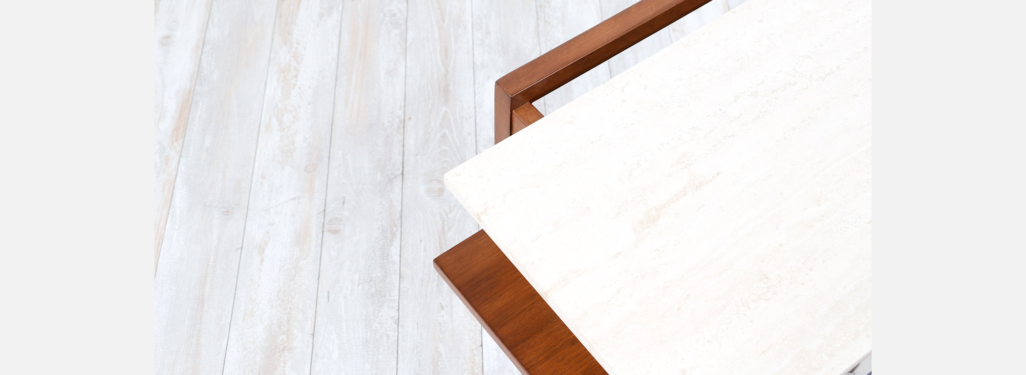 Greta M. Grossman Side Tables with Travertine Tops for Glenn of ...