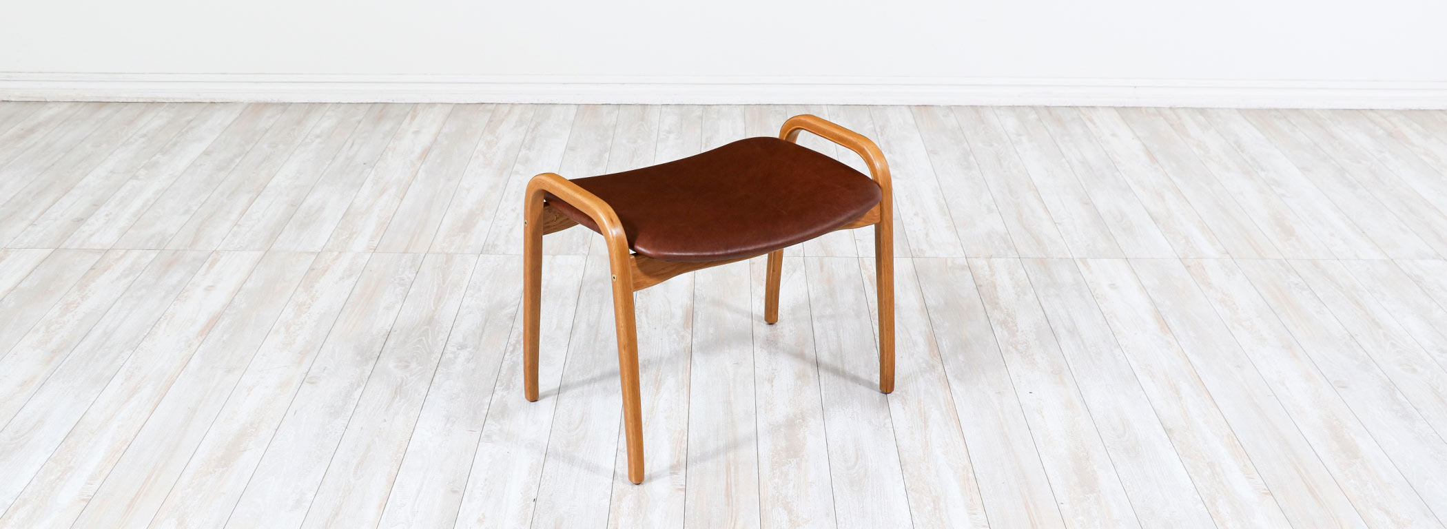 Yngve Ekstrom "Lamino" Sculpted Oak Ottoman for Swedese | Danish Modern ...
