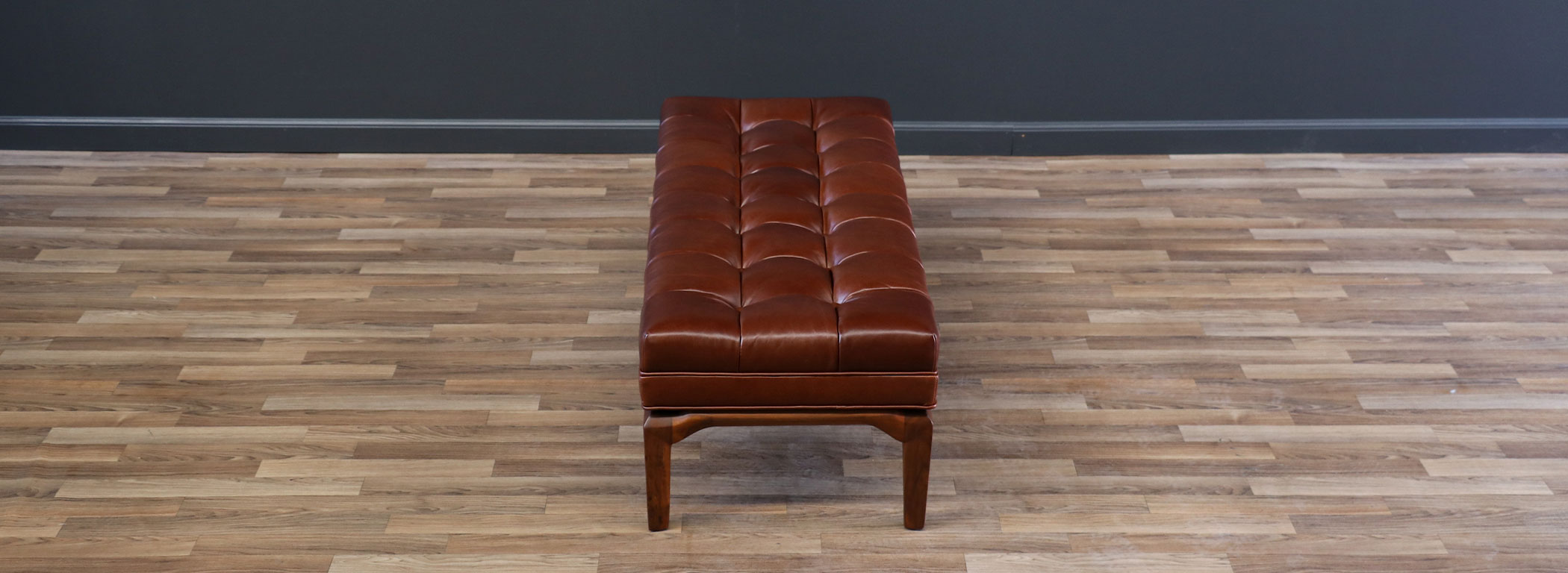 Maurice Bailey Cognac Tufted Leather Bench for Monteverdi-Young ...