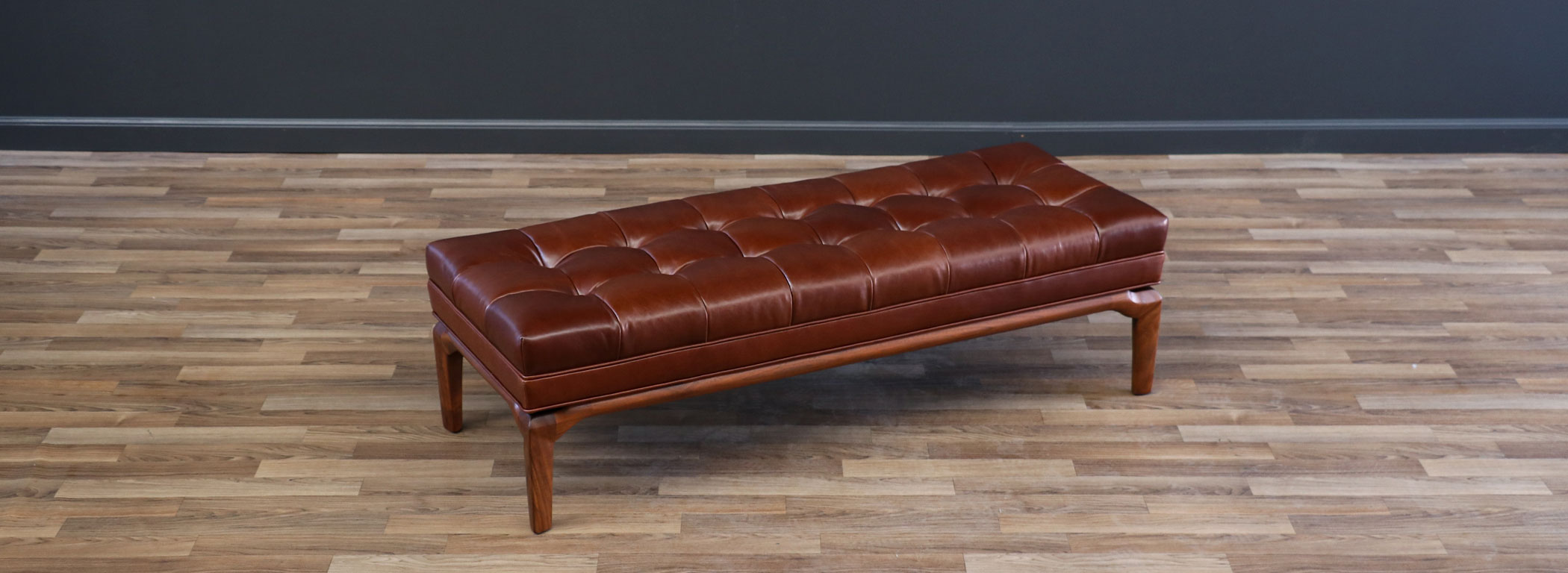 Maurice Bailey Cognac Tufted Leather Bench for Monteverdi-Young ...