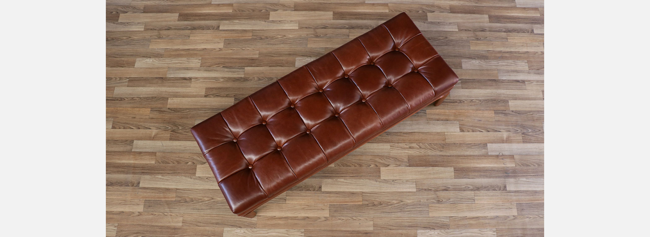 Maurice Bailey Cognac Tufted Leather Bench for Monteverdi-Young ...