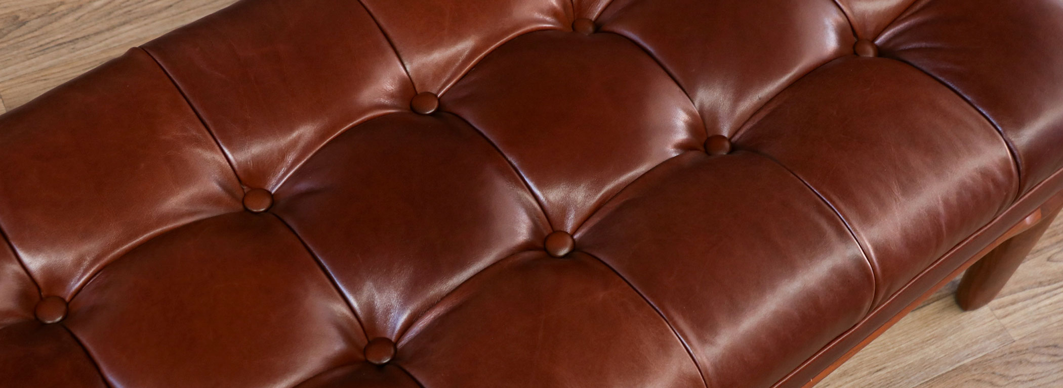 Maurice Bailey Cognac Tufted Leather Bench for Monteverdi-Young ...