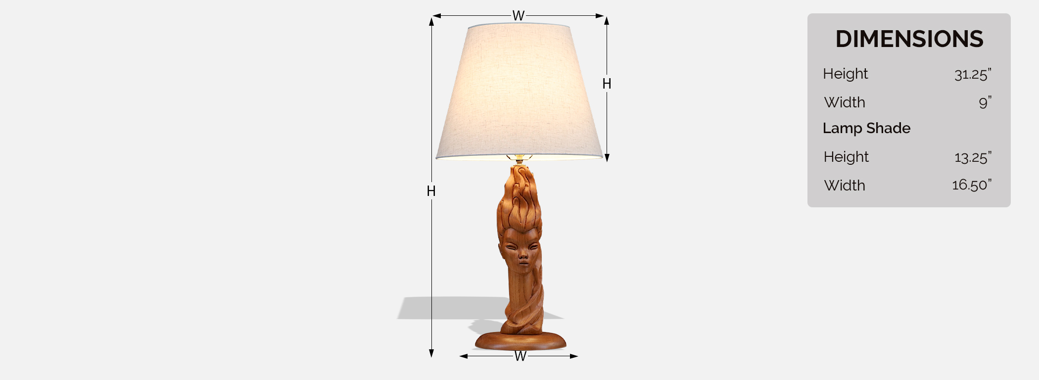 Mid-Century Modern Sculpted Woman Figure Table Lamp by Lighthouse Co ...
