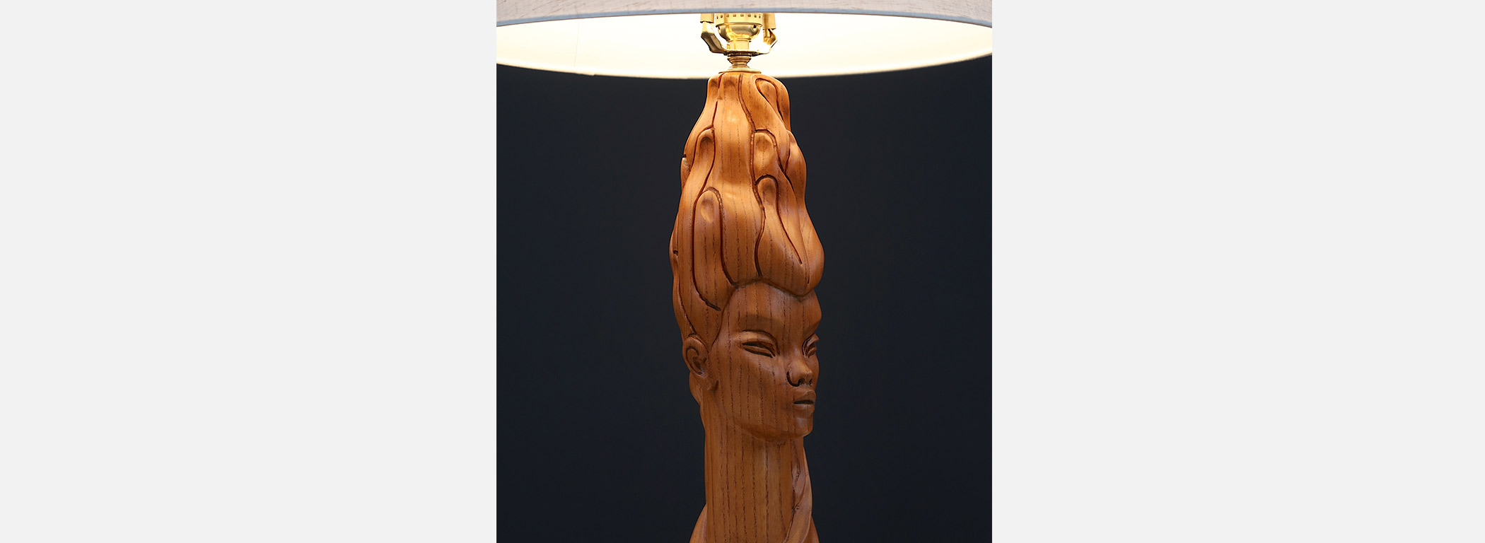 Mid-Century Modern Sculpted Woman Figure Table Lamp by Lighthouse Co ...