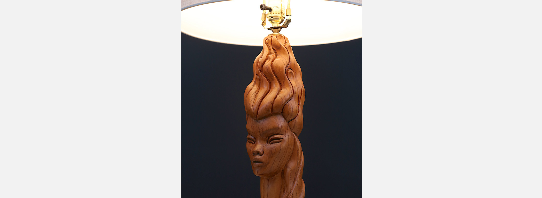 Mid-Century Modern Sculpted Woman Figure Table Lamp by Lighthouse Co ...