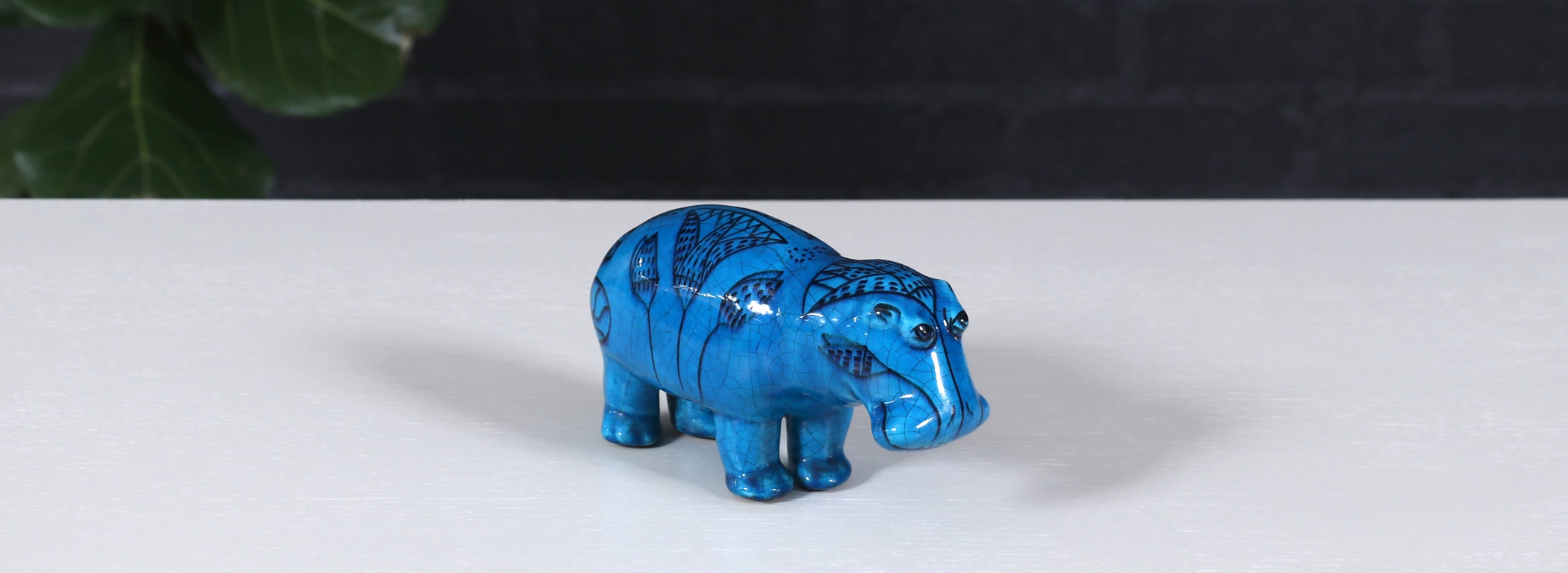 Vintage Metropolitan Museum Ceramic "William the Hippo" Sculpture Image