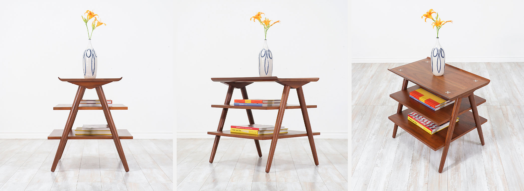 Mid-Century Modern 3-Tier Side Table by Merton Gershun2 | Danish Modern ...
