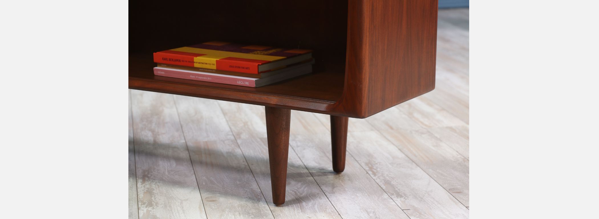 Danish Modern Low Profile Walnut Bookcase | Danish Modern L.A.