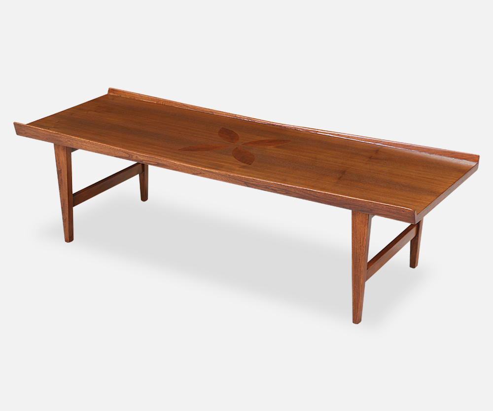 Drexel Coffee Table with Inlaid Rosewood Top | Danish Modern L.A.