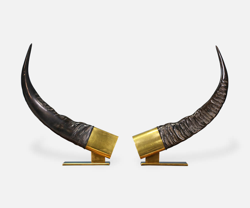 Mid-Century Faux Decorative Horns by Chapman | Danish Modern L.A.