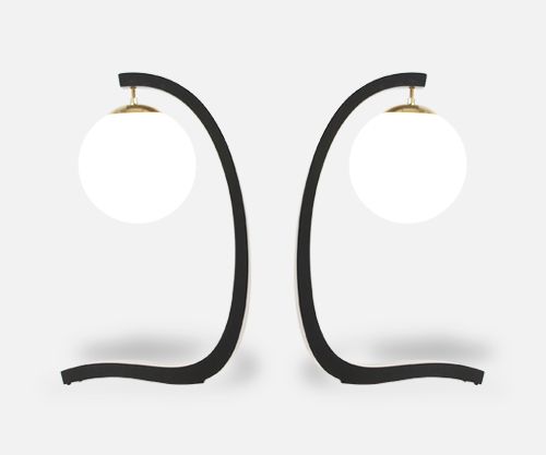 Jack Haywood Sculptural Table Lamps by Modeline | Danish Modern L.A.