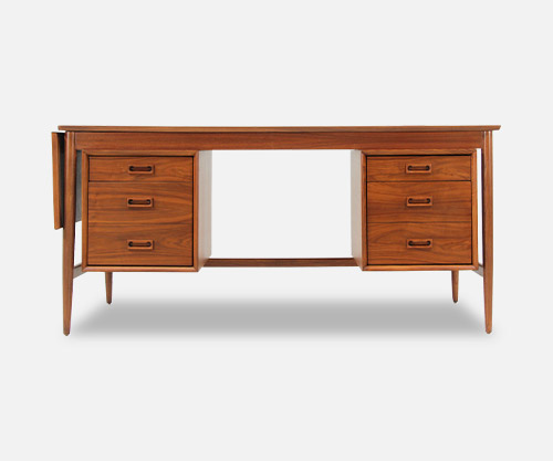 Mid-Century Modern Executive Desk with Drop Leaf | Danish Modern L.A.