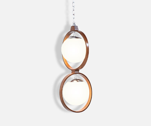 Arthur Jacobs Double Ring Pendant Chandelier for Modeline | Danish ...