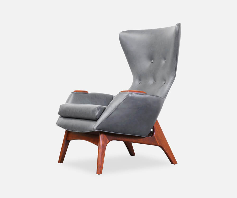 Adrian Pearsall Leather Wing High Back Chair for Craft Associates ...